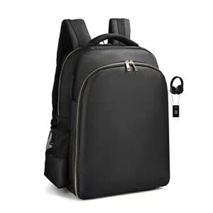 nnian bag backpack case for barbers clippers and supplies, travel bags for hairdressing, backpack organizer for hairstyle with usb and headphone port (black)