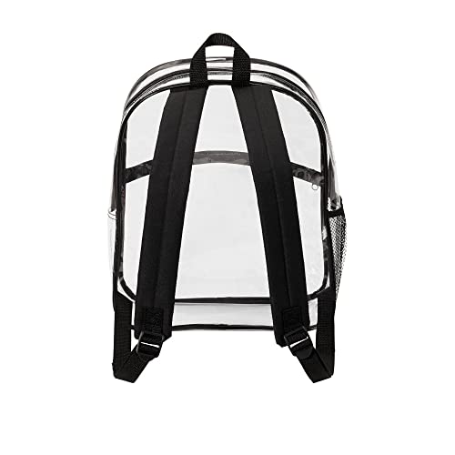 Personalized Clear Backpack 15" - Transparent Bag with Your Text - See Through Backpacks for School, Travel, Festival, Beach