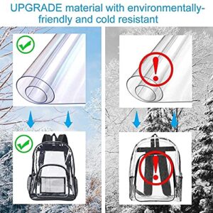 Clear Backpack, Transparent Bookbag Heavy Duty See Through Backpacks for Men - Black