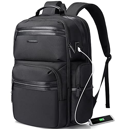 BANGE Travel Backpack, Business Durable Laptops Backpack with USB Charging Port, School Computer Bag for Men & Women Fits 15.6 Inch Notebook for Men…