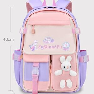 Cute Backpack Kawaii Waterproof Laptop Backpack Purple Medium