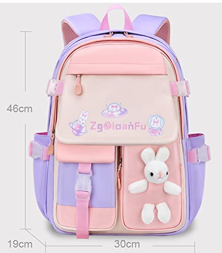 Cute Backpack Kawaii Waterproof Laptop Backpack Purple Medium