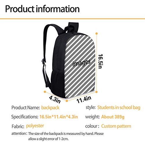 YunDon 3D Printing Adult Backpack,SML Jeffy School Bag,Knapsack,Rucksack