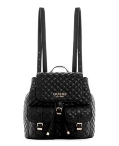 guess adam flap backpack, black