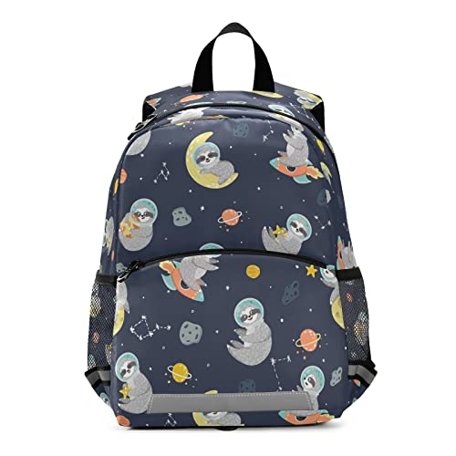 Cute Sloth Astronaut Space Planet Backpack Toddler Schoolbag for Boys Girls Kindergarten Bookbag Preschool Casual Travel Bag Daypack