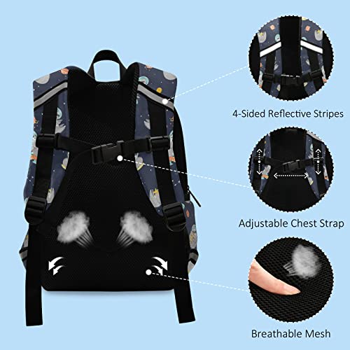 Cute Sloth Astronaut Space Planet Backpack Toddler Schoolbag for Boys Girls Kindergarten Bookbag Preschool Casual Travel Bag Daypack