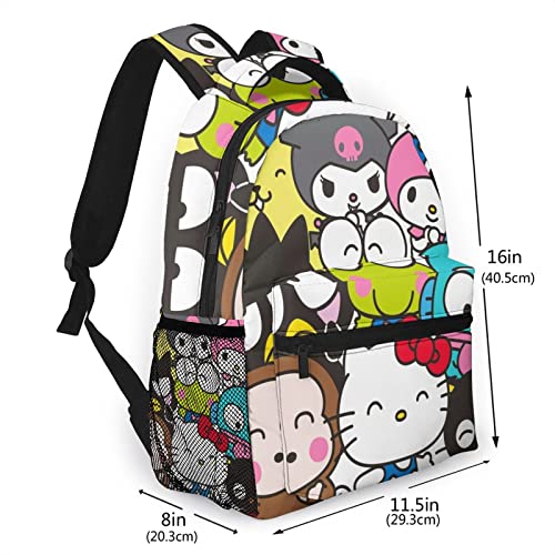 Cartoon Anime Backpack High Capacity Bags for Women Girls, One Size