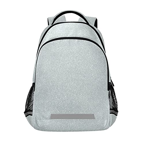 xigua Silver Glitter Texture Print Backpack Casual Daypacks Outdoor Sports Rucksack School Shoulder Bag for Boys Girls Teens