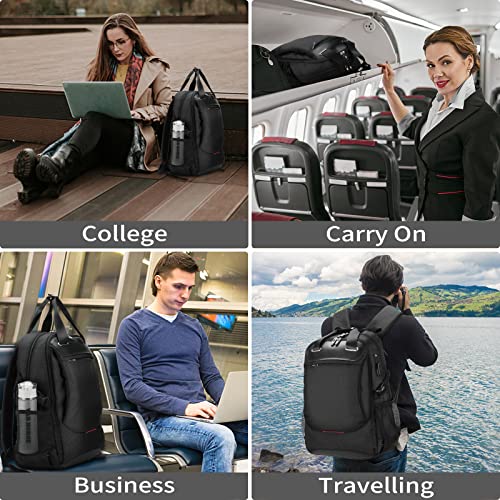 mocosa Laptop Backpack for Man & Women,College School Travel Business Backpack with USB Charging and Headphone Port Suit for 15.6 inch Computer(Ink)