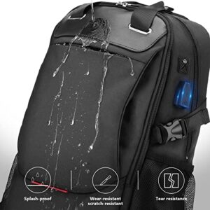 mocosa Laptop Backpack for Man & Women,College School Travel Business Backpack with USB Charging and Headphone Port Suit for 15.6 inch Computer(Ink)