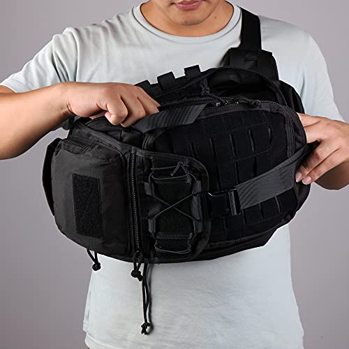 Mardingtop Tactical Sling Bag Military Gear Shoulder Backpack for Concealed Carry