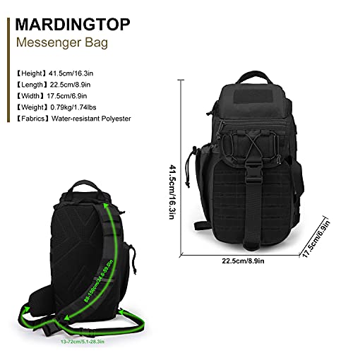 Mardingtop Tactical Sling Bag Military Gear Shoulder Backpack for Concealed Carry