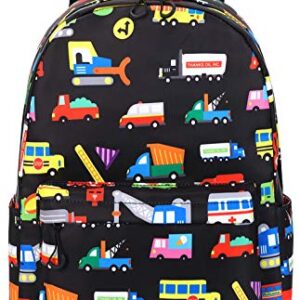 Preschool Backpack Kids Kindergarten School Book Bags for Elementary Primary Schooler (Truck Black)