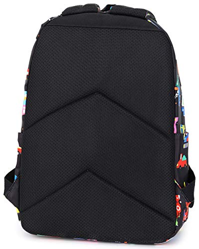 Preschool Backpack Kids Kindergarten School Book Bags for Elementary Primary Schooler (Truck Black)