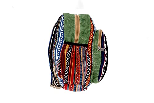 Unique Design100% Himalaya Hemp Backpack Small Backpack Hippie Backpack Festival Backpack Hiking and Tablet Backpack FAIR TRADE Handmade with Love.