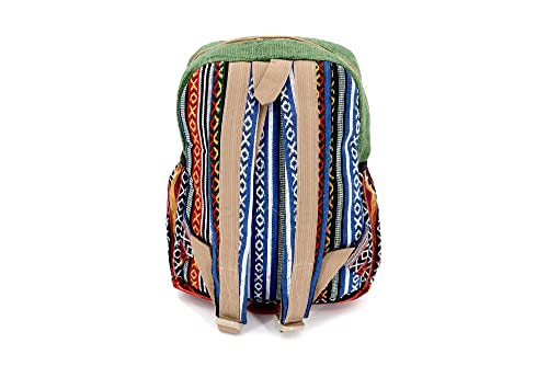 Unique Design100% Himalaya Hemp Backpack Small Backpack Hippie Backpack Festival Backpack Hiking and Tablet Backpack FAIR TRADE Handmade with Love.