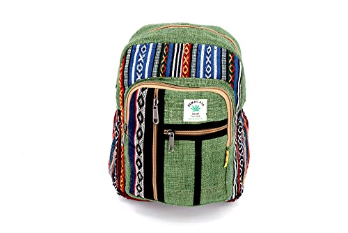 Unique Design100% Himalaya Hemp Backpack Small Backpack Hippie Backpack Festival Backpack Hiking and Tablet Backpack FAIR TRADE Handmade with Love.