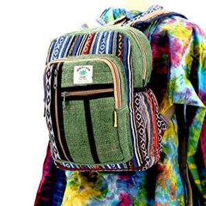 Unique Design100% Himalaya Hemp Backpack Small Backpack Hippie Backpack Festival Backpack Hiking and Tablet Backpack FAIR TRADE Handmade with Love.