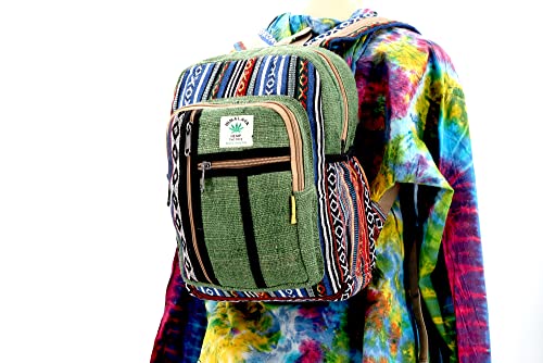 Unique Design100% Himalaya Hemp Backpack Small Backpack Hippie Backpack Festival Backpack Hiking and Tablet Backpack FAIR TRADE Handmade with Love.