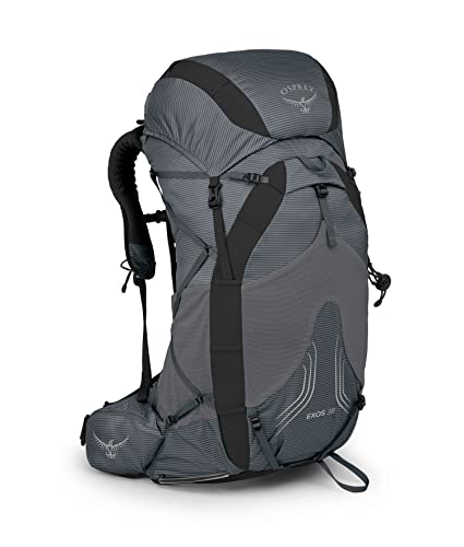 Osprey Exos 38 Men's Ultralight Backpacking Backpack, Tungsten Grey, Small/Medium