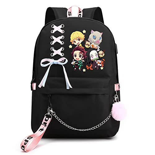 Marketair Anime Backpack School Backpack Laptop Bag Large Casual Daypack BookBag Cosplay Backpack For Girls