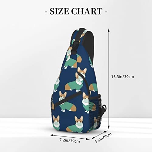 Chest Pack Corgi In Operating Room Dog Unisex Shoulder Bag For Travel Hiking Gym Sport Outdoor