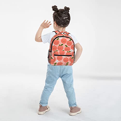 KiuLoam Cute Peach Kids Backpacks For Toddler Boys And Girls Preschool Backpack With Chest Strap 12 Inch