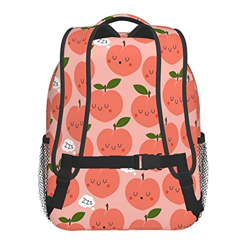 KiuLoam Cute Peach Kids Backpacks For Toddler Boys And Girls Preschool Backpack With Chest Strap 12 Inch