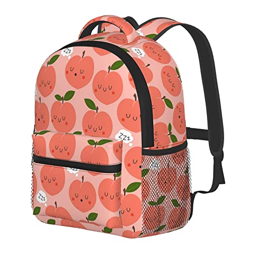 KiuLoam Cute Peach Kids Backpacks For Toddler Boys And Girls Preschool Backpack With Chest Strap 12 Inch