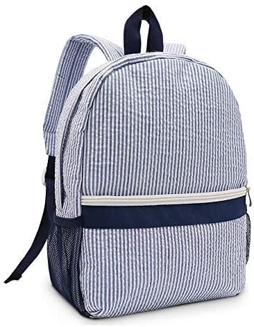 Toddler Backpack, Seersucker Gingham Kids Backpack for Boys and Girls, Preschool Kids Backpack, Lightweight Schoolbag for Child, Small(2-5 years)