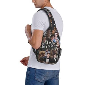 Fashion Evan Peters Cross Chest Bag Diagonally Lightweight Casual Sling Backpack For Women Men Travel Hiking Gifts