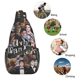 Fashion Evan Peters Cross Chest Bag Diagonally Lightweight Casual Sling Backpack For Women Men Travel Hiking Gifts