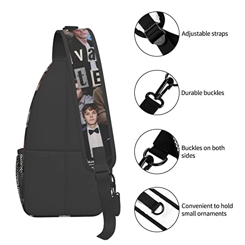 Fashion Evan Peters Cross Chest Bag Diagonally Lightweight Casual Sling Backpack For Women Men Travel Hiking Gifts