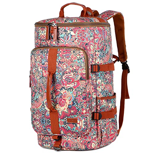 Women Multicolor Duffle-Backpack Hybrid Weekender Travel Duffel Bag Gym Bag Laptop Backpack for Women HB-26 (HS)