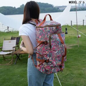 Women Multicolor Duffle-Backpack Hybrid Weekender Travel Duffel Bag Gym Bag Laptop Backpack for Women HB-26 (HS)