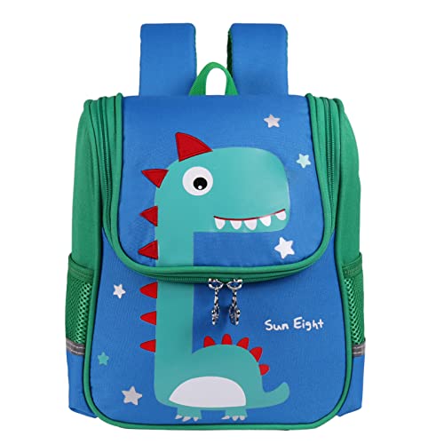 DNSHAN Toddler Backpacks for Boys, 11 Inch Ultra-light Preschool Bookbag for Little Kids, 1-4 Years Old, Dinosaur