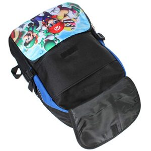 ASLNSONG Anime Backpack Super Mario Cartoon 18.8L School Bag Rucksack for Teens (B)