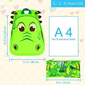 Dinosaur Backpack for Boys, 12" Toddler Preschool Kids Bookbag, Cute Animal Kindergarten Schoolbag