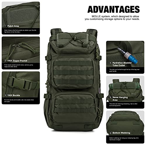 Mardingtop Bundle Items: 28L Molle Hiking Tactical Backpack Army Green