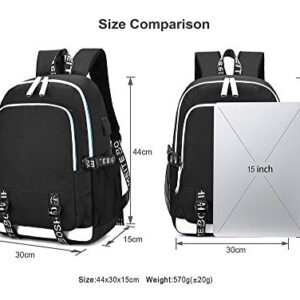 Laptop Backpack,Genshin Impact Cosplay Zhongli2 Laptop Backpack Business Travel Laptop Backpack School Bag with USB Port Student Casual Outdoor Bag(Zhongli2)