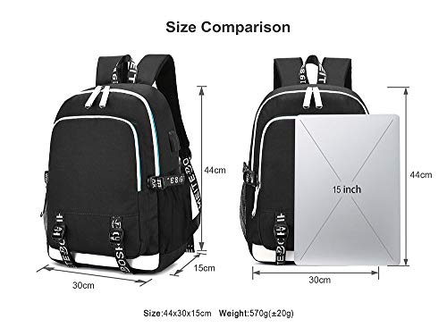 Laptop Backpack,Genshin Impact Cosplay Zhongli2 Laptop Backpack Business Travel Laptop Backpack School Bag with USB Port Student Casual Outdoor Bag(Zhongli2)