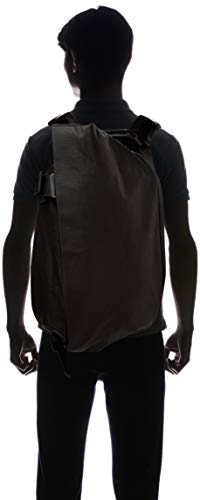 Cote & Ciel Men's Isar Coated Canvas Medium Backpack, Black, One Size