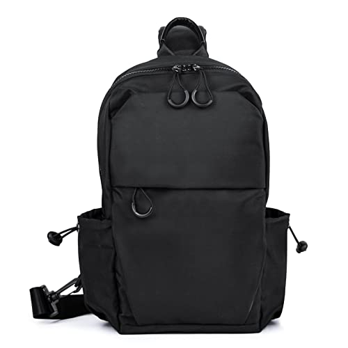 Gooday Small Sling Shoulder Bag Travel Crossbody Backpack for Men, Nylon Waterproof Lightweight Chest Bag