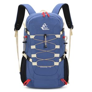 King'sGuard 40L Hiking Backpack Men Women Travel Backpack Waterproof Climbing Daypack with Rain Cover for Mountaineering Backpacking (Dark-Blue)