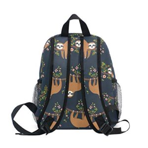 OREZI Cute Sloth On Branch Kids Backpack,Toddler Schoolbag Preschool Bag Travel Bacpack for Little Boy Girl