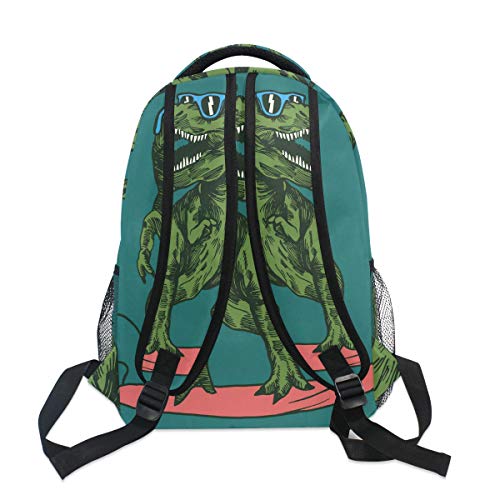 School Backpack Skateboard Dinosaur Teens Girls Boys Schoolbag Travel Bag