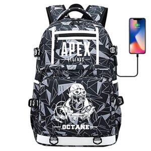 apex, game accessories, apex legends, teenagers, school bags, men and women, backpacks，16 inches