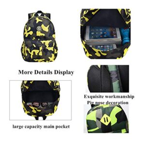 VIDOSCLA Camo Backpacks for Elementary,Primary Students Schoolbag,Boys Casual Daypack for Kids