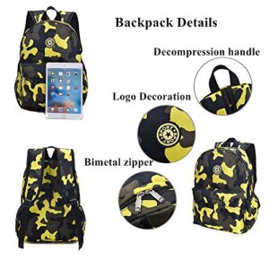 VIDOSCLA Camo Backpacks for Elementary,Primary Students Schoolbag,Boys Casual Daypack for Kids