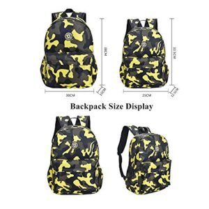 VIDOSCLA Camo Backpacks for Elementary,Primary Students Schoolbag,Boys Casual Daypack for Kids